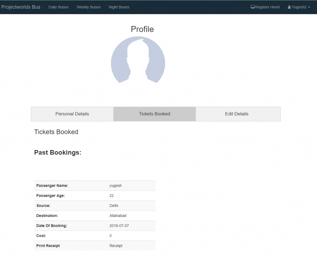 Online Bus Booking System in PHP | Projectworlds Store
