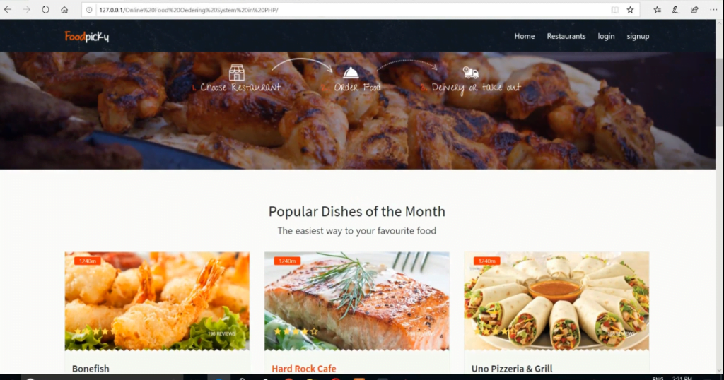 Online Food Ordering System In PHP | Advance | Projectworlds Store