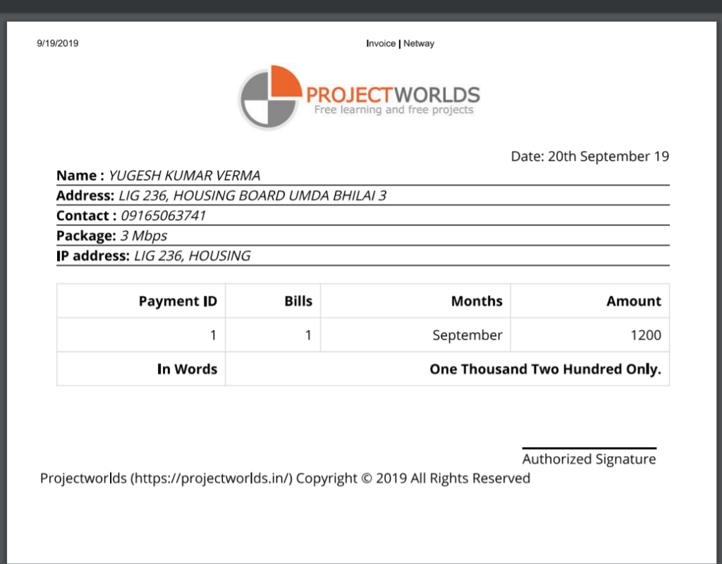 ISP Management System and Billing php project | Projectworlds Store