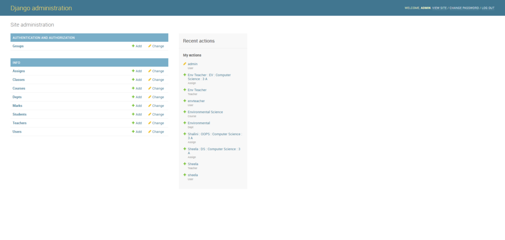 Python Django College Management System | Projectworlds Store