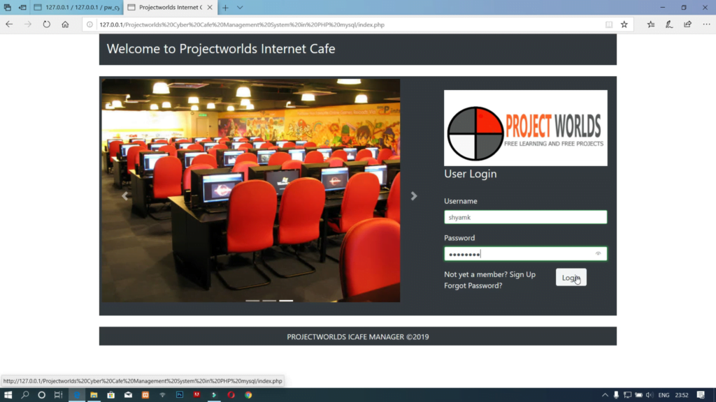 Cyber Cafe Management System in PHP | Projectworlds Store