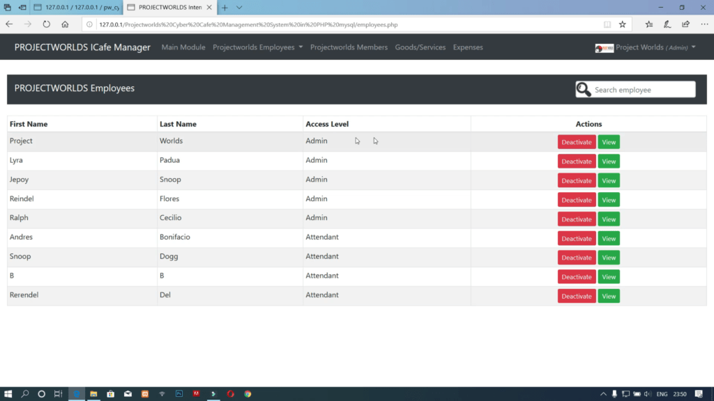Cyber Cafe Management System in PHP | Projectworlds Store