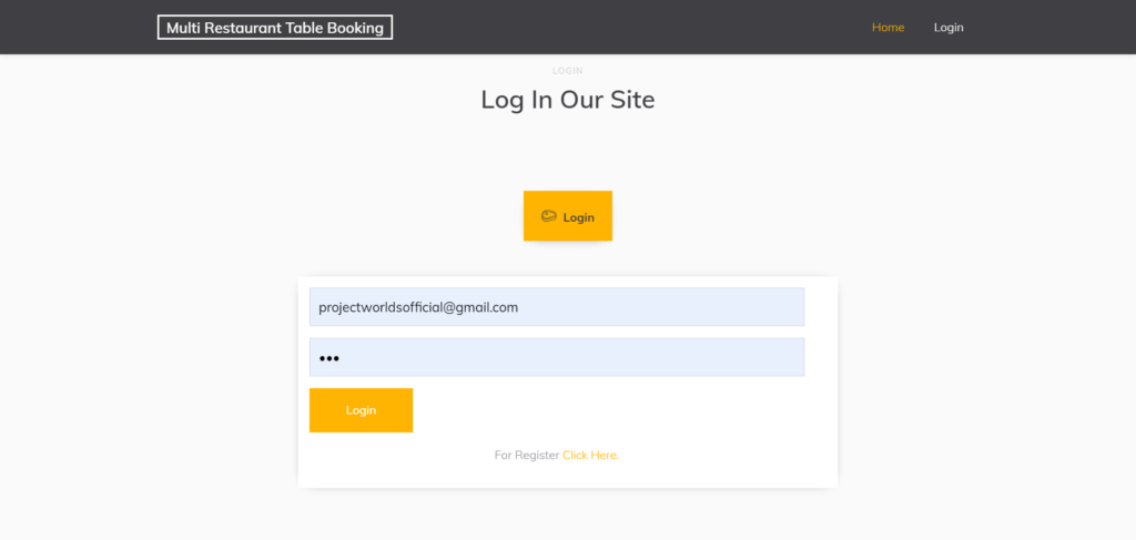 Online Restaurant Table Booking System in Php with MySQL | Projectworlds Store