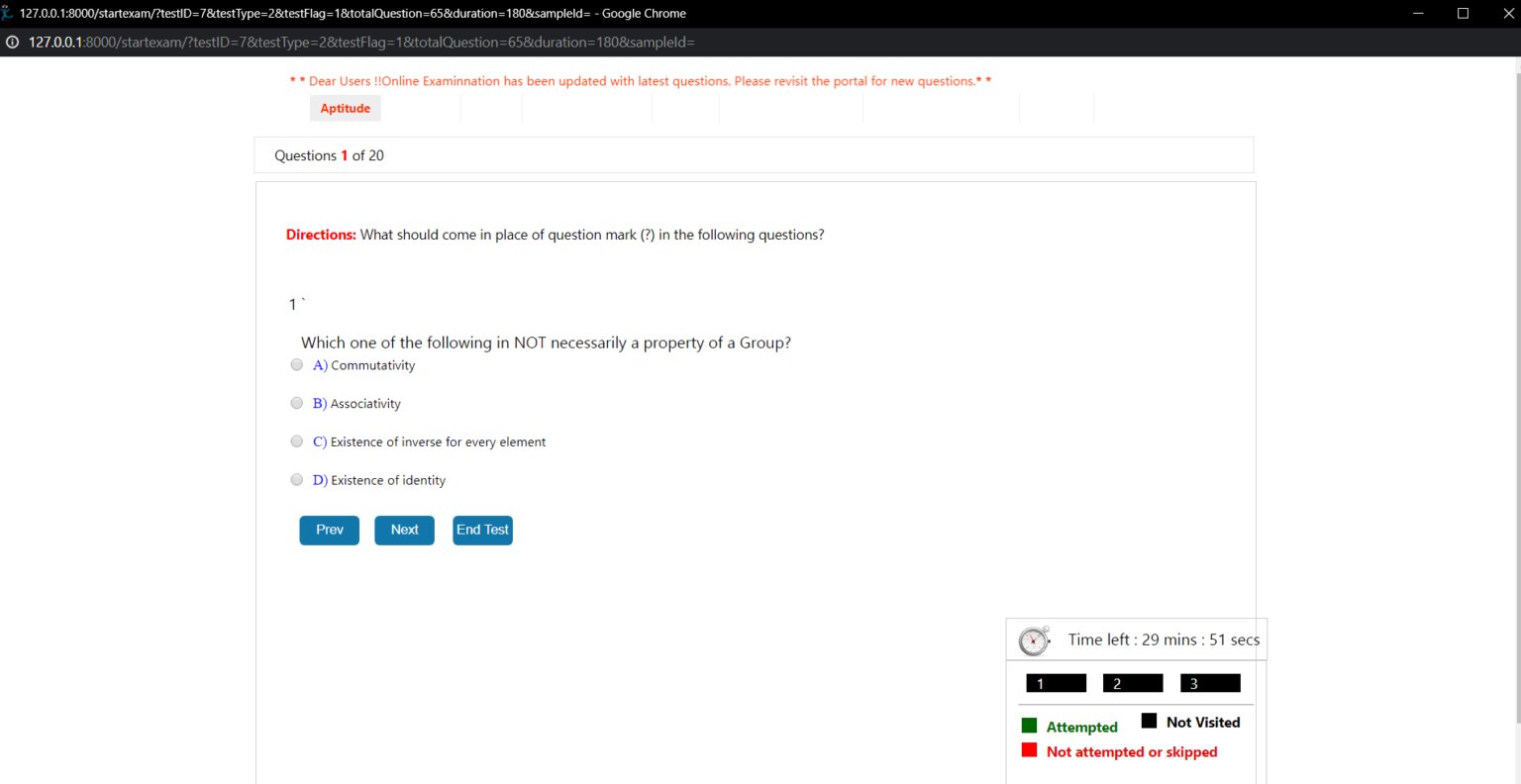 Online Examination System Project in Django | Projectworlds Store