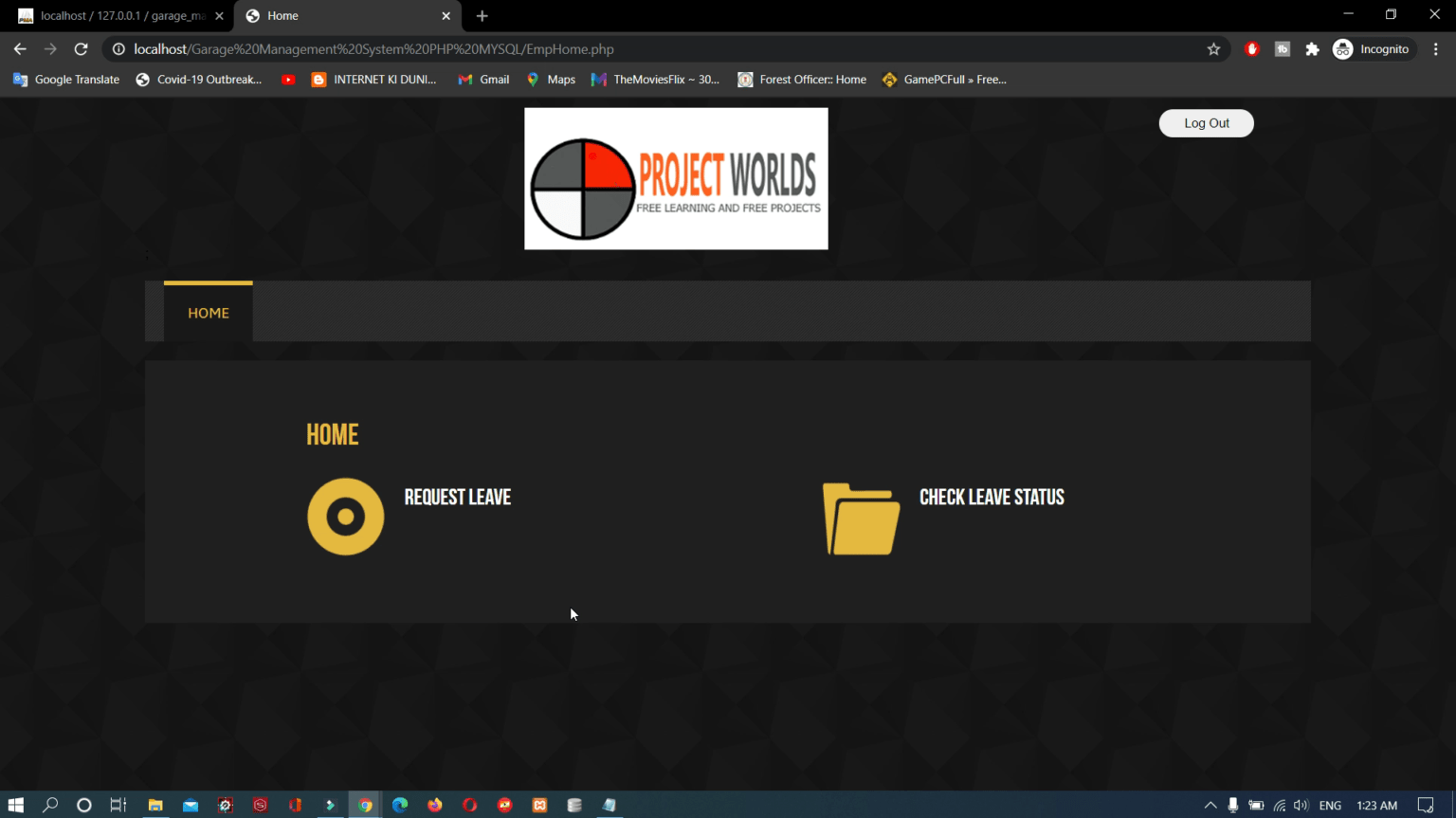 Garage Management System PHP MySQL | Projectworlds Store