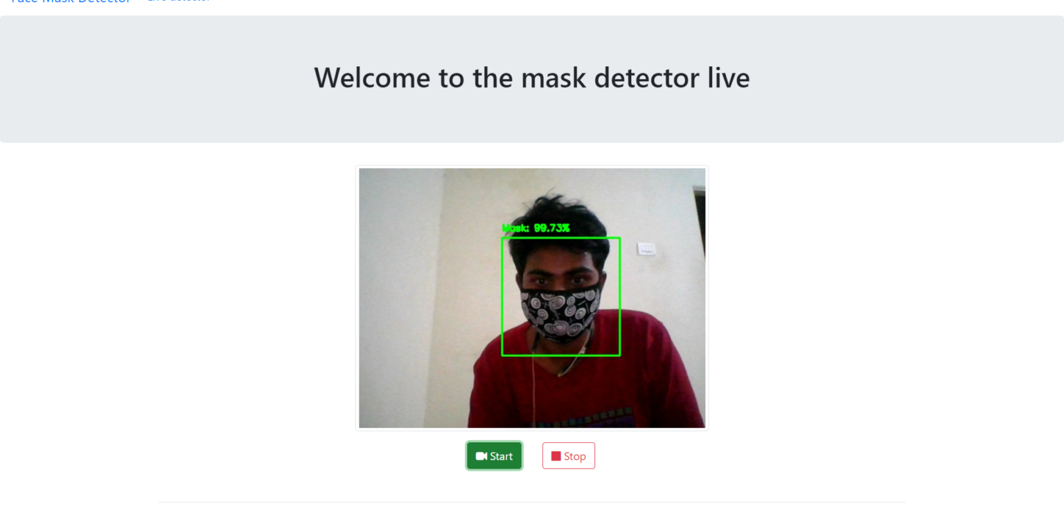 Live Face Mask Detection Project in Machine Learning | Projectworlds Store
