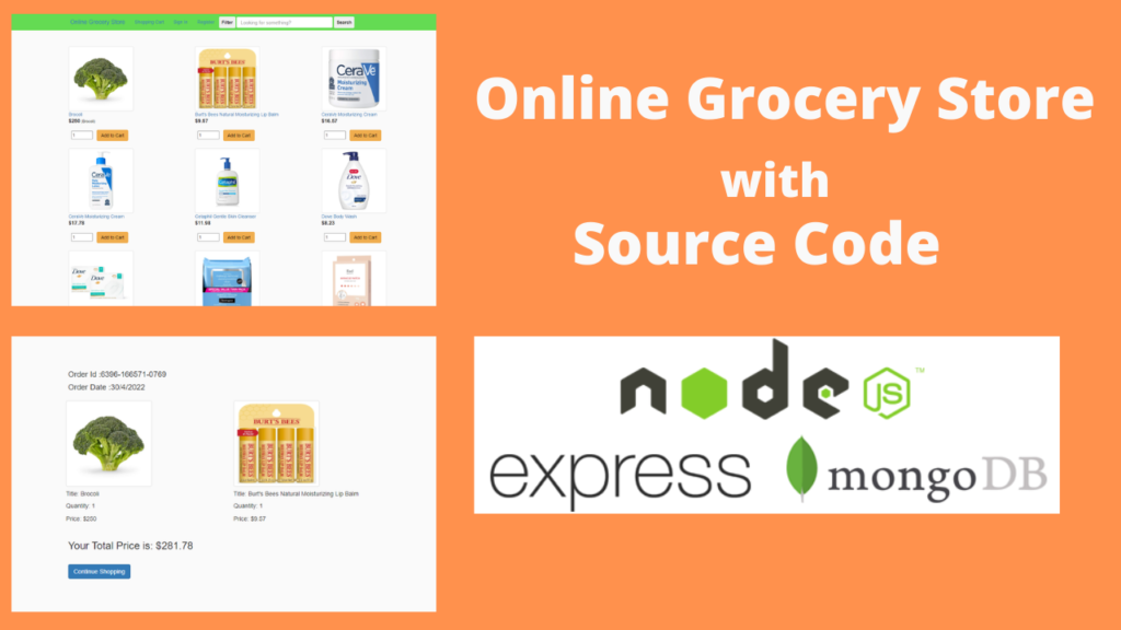 Online Grocery Store Project in MongoDB Node.js Express.Js ...