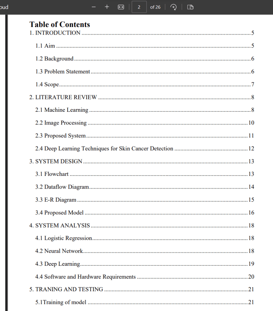 Skin Cancer Detection Using Python Machine Learning Project Report