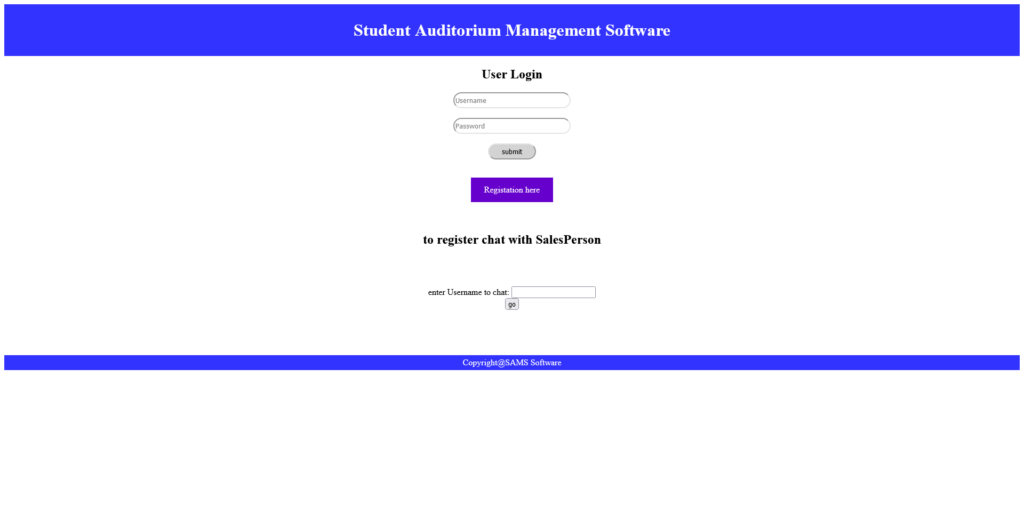 Student Auditorium Management Java JSP Servlet Mysql | Projectworlds Store