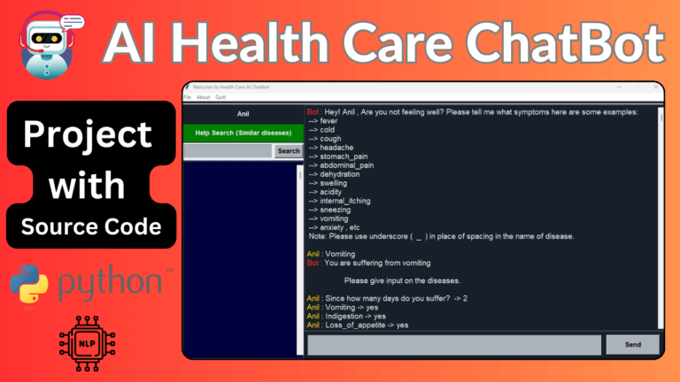 AI Healthcare ChatBot Project Python with Source Code | Projectworlds Store