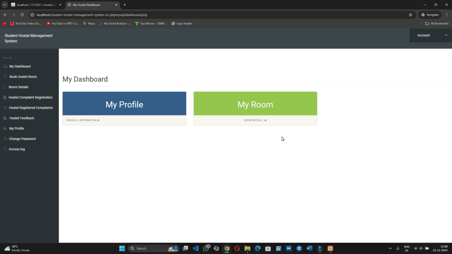 Online Student Hostel Management System PHP & MySQL | Projectworlds Store