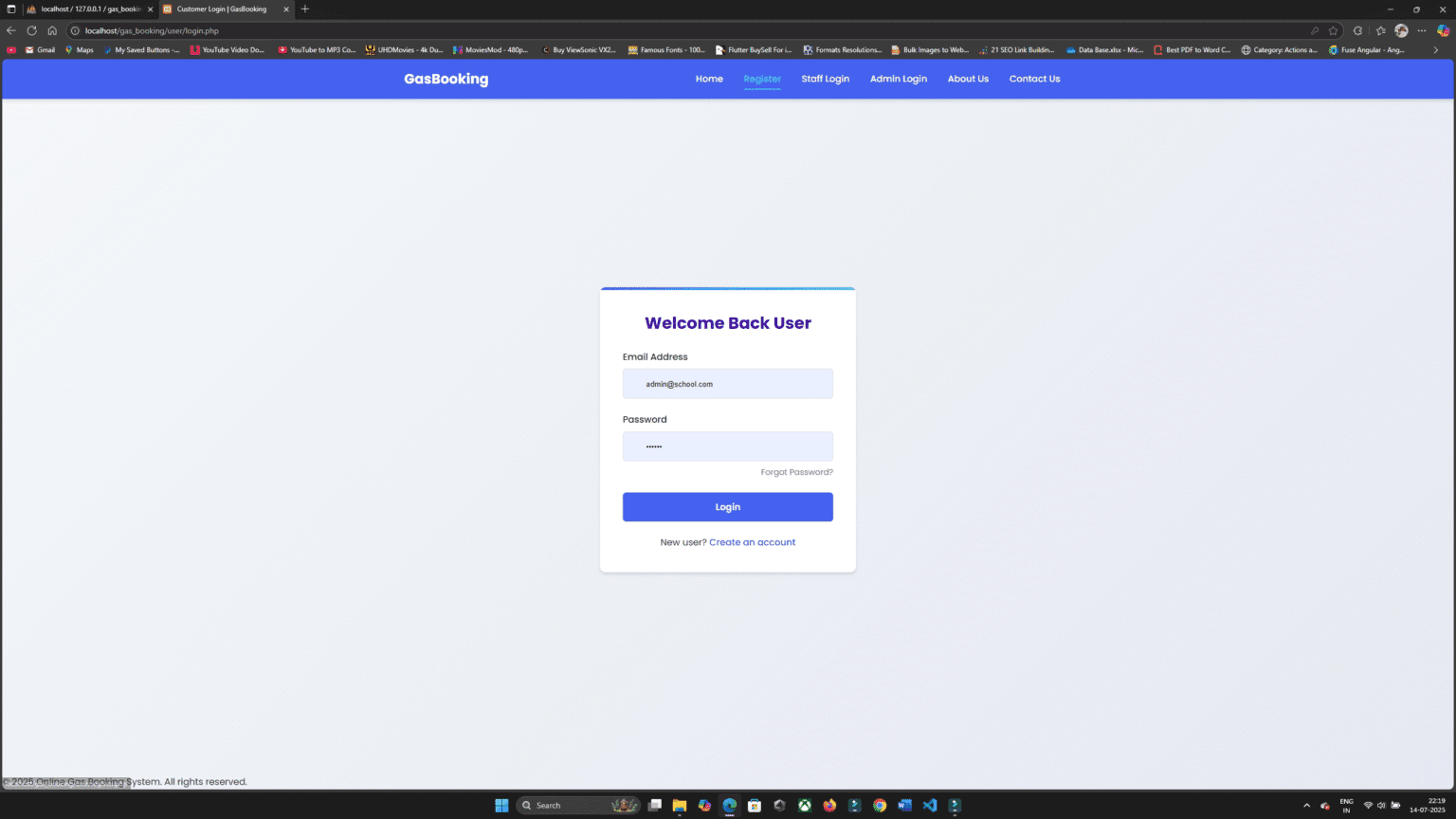Online Gas Booking System Using PHP and MySQL | Projectworlds Store