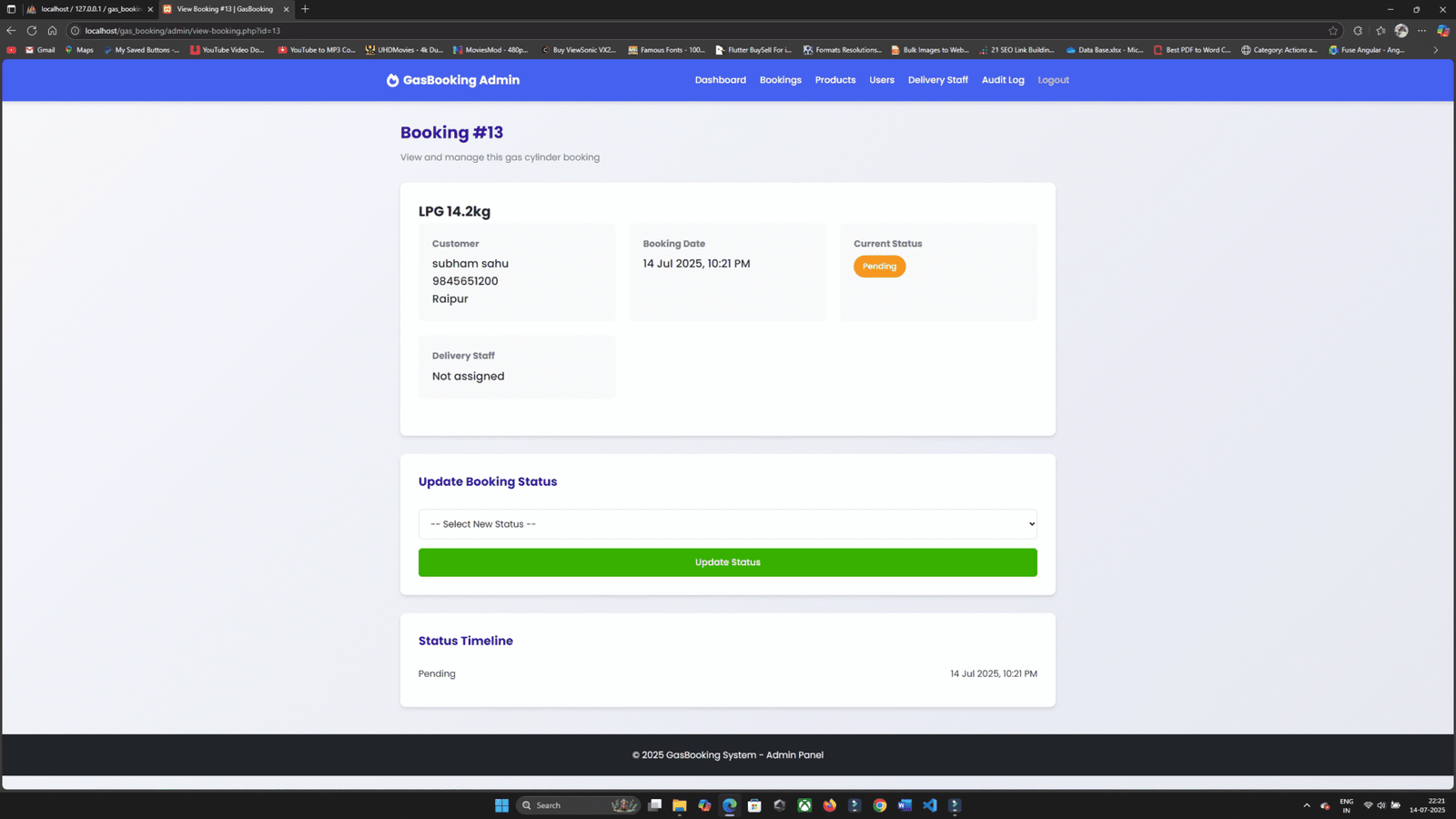 Online Gas Booking System Using PHP and MySQL | Projectworlds Store