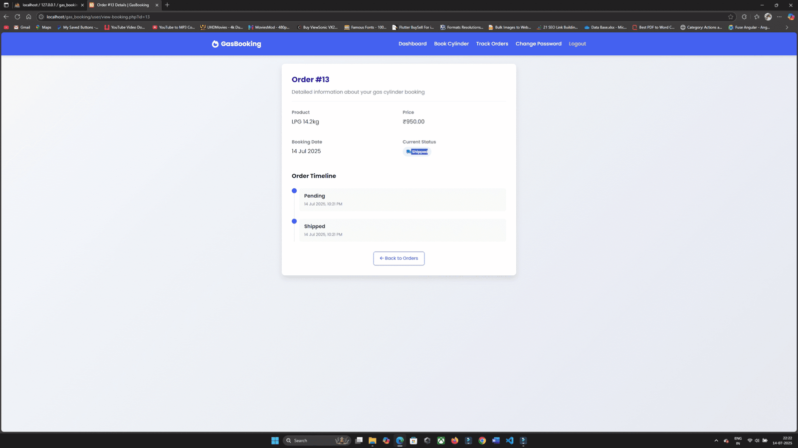 Online Gas Booking System Using PHP and MySQL | Projectworlds Store