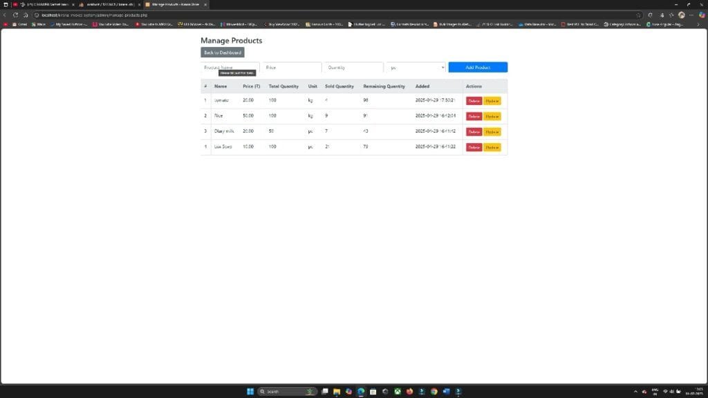 Kirana Store Management System using PHP & MySQL | Projectworlds Store