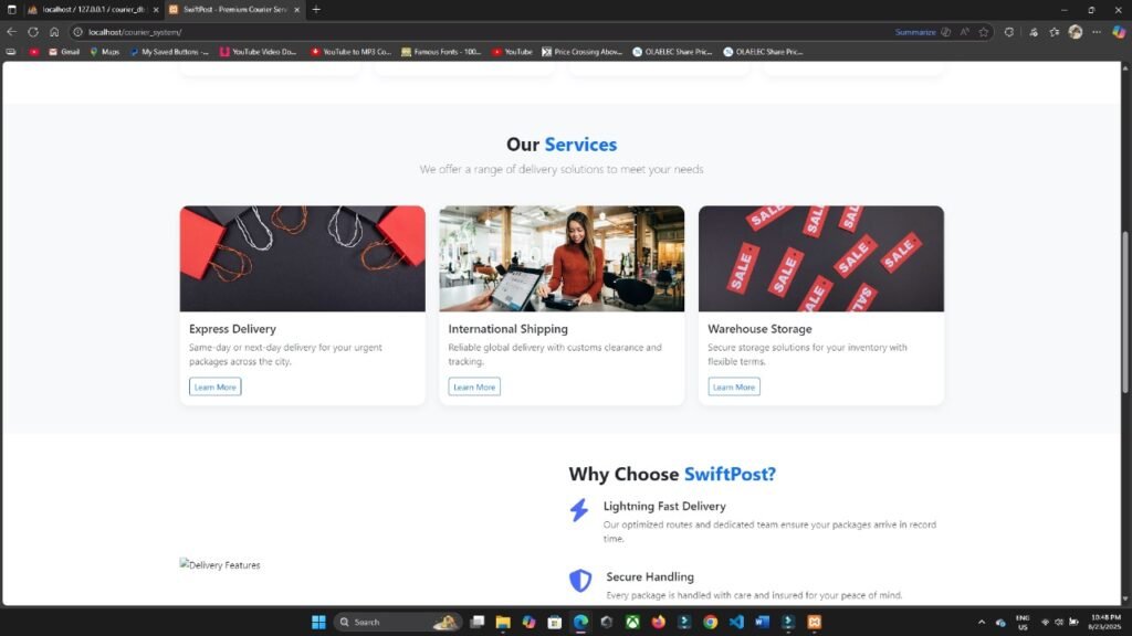 Courier Management System in PHP & MySQL | Projectworlds Store