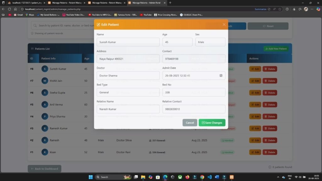 Online Hospital Patient Management System in PHP MySQL | Projectworlds Store