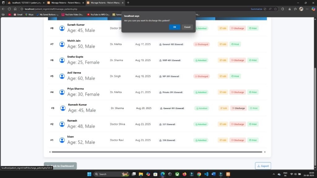 Online Hospital Patient Management System in PHP MySQL | Projectworlds Store