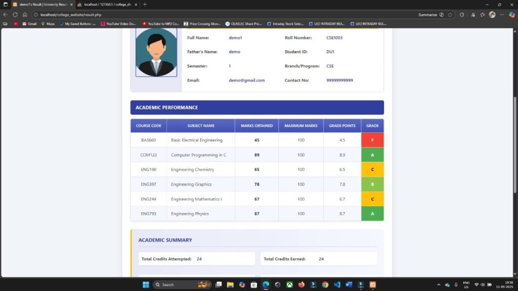 Student Record Managment System in PHP & MySQL | Projectworlds Store